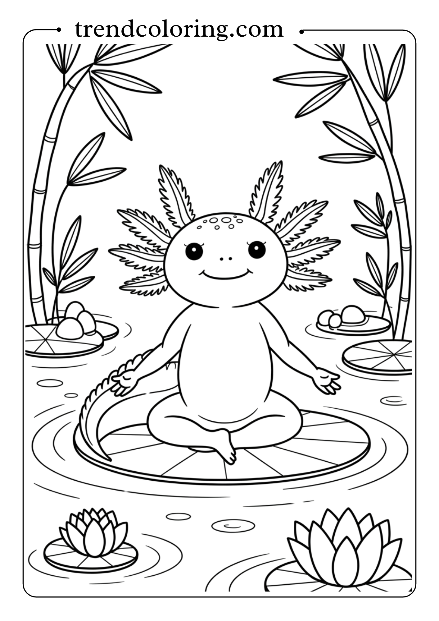 Axolotl Coloring Pages: 20 Free Printable for Kids & Adults
